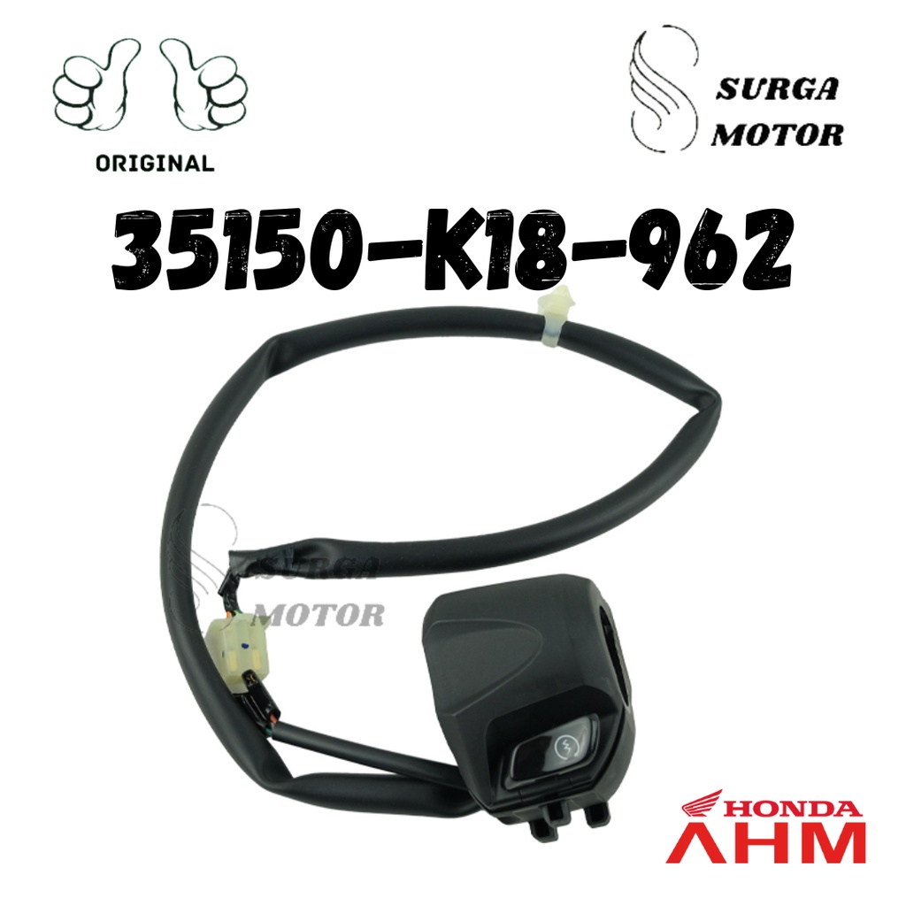 Tombol สวิตช์ปุ่มสตาร์ทเตอร์ CB150 Verza AHM 35150-K18-962 2018 2022 2013 CB 150 Verza150 2014 ...