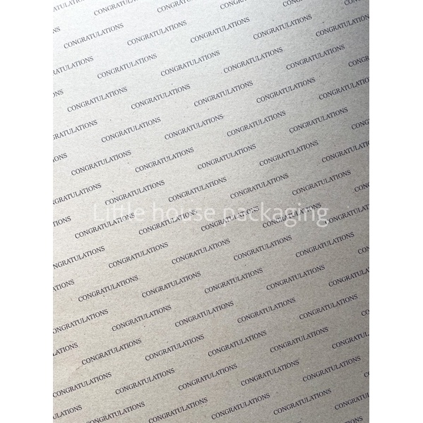 กระดาษคราฟสีน้ำตาลพิมลาย 1 ชุด มี 10 แผ่น ใช้ห่อของขวัญหรือห่อสินค้า ...