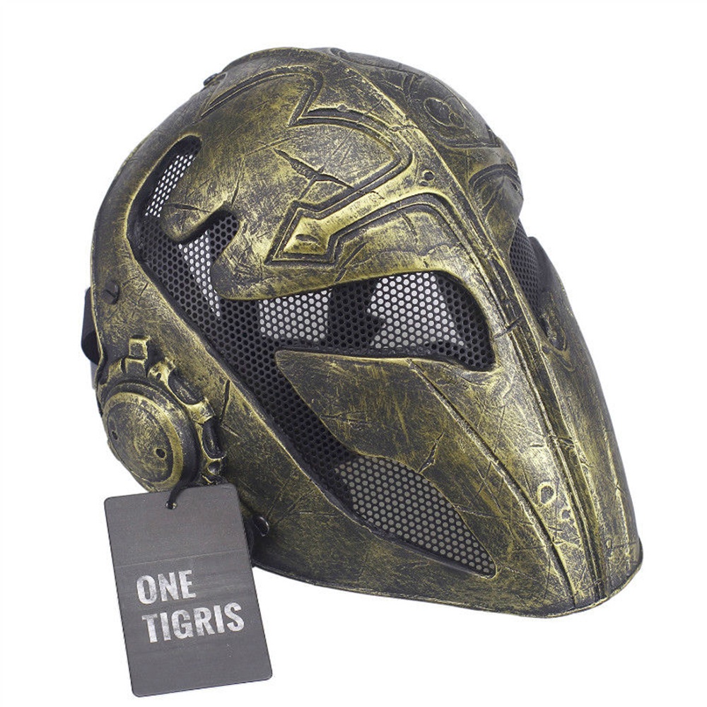 หน้ากาก Mask Templar Knight Mesh อัศวินเทมพลาร์ สีทอง วัสดุ Fiberglass ...