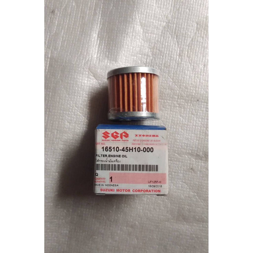 ไส้กรองน้ำมันเครื่อง สำหรับรุ่น UF125F-H อะไหล่แท้ SUZUKI 16510-45H10 ...