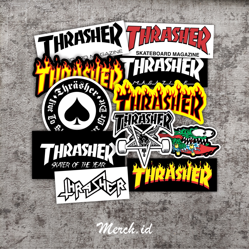Thrasher SKATE distro Sticker/Sticker Pack | Shopee Thailand