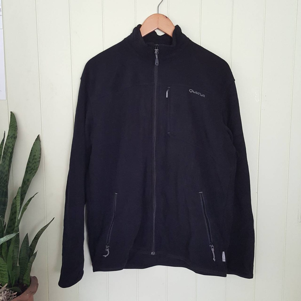 QUECHUA เสื้อแจ็คเก็ต เสื้อแจ็คเก็ตผ้าฟลีซผู้ชาย สำหรับใส่เดินป่าเดิน ...