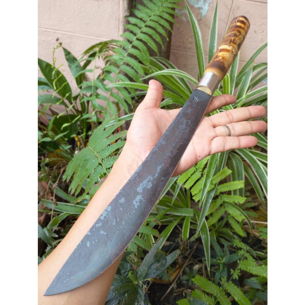 ดาบสั้น (Short sword) ดาบไทย มีดดาบ มีดลาบ มีดปลายว้าย Machete 11.5 ” ตลป. ตีร้อนชุบแข็ง ผิวไฟ ...
