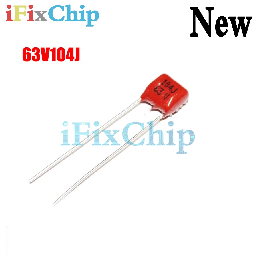 ตัวเก็บประจุฟิล์มโพลีโพรพีลีน CBB 63V104J 63V100NF 63V0.1UF Pitch 5 มม. ...