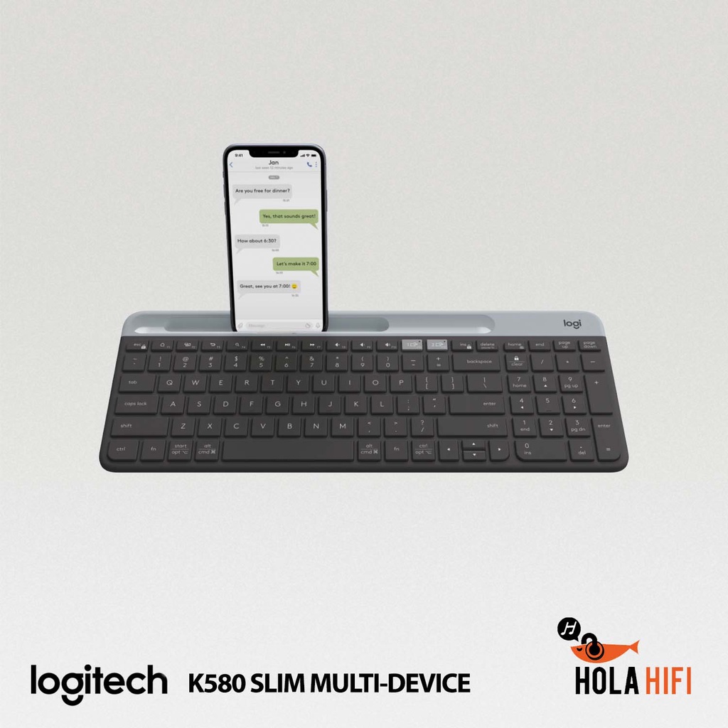 LOGITECH K580 SLIM MULTI-DEVICE WIRELESS KEYBOARD(Graphite) | Shopee Thailand