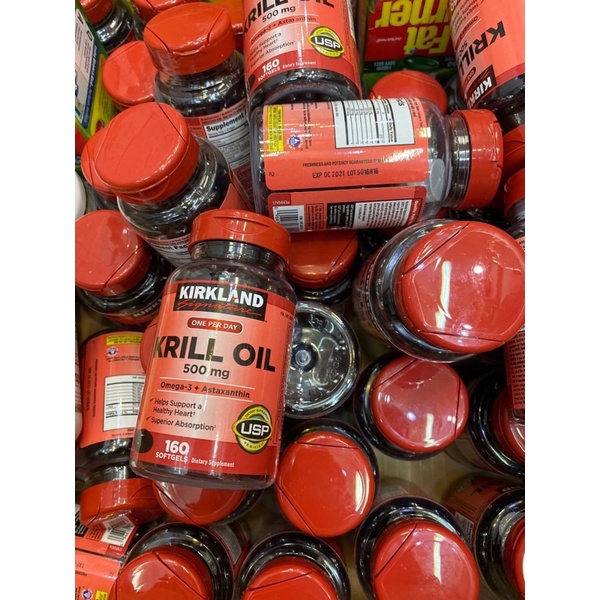 Kirkland Signature Pure Krill Oil 500 mg. 160 Softgels | Shopee Thailand
