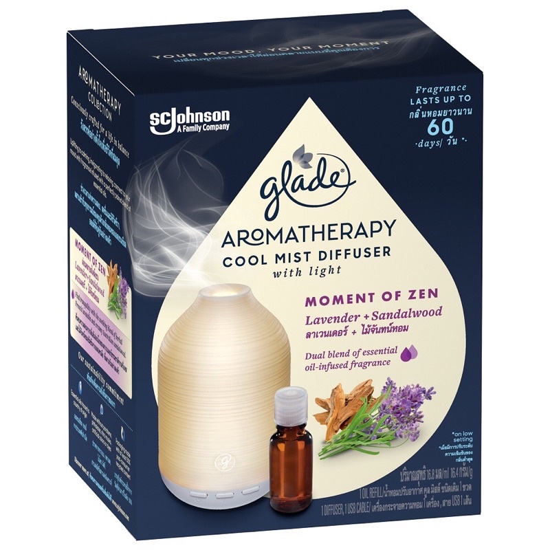 Glade Aromatherapy Cool Mist Diffuser Lavender and Sandawood 16.8 ml ...