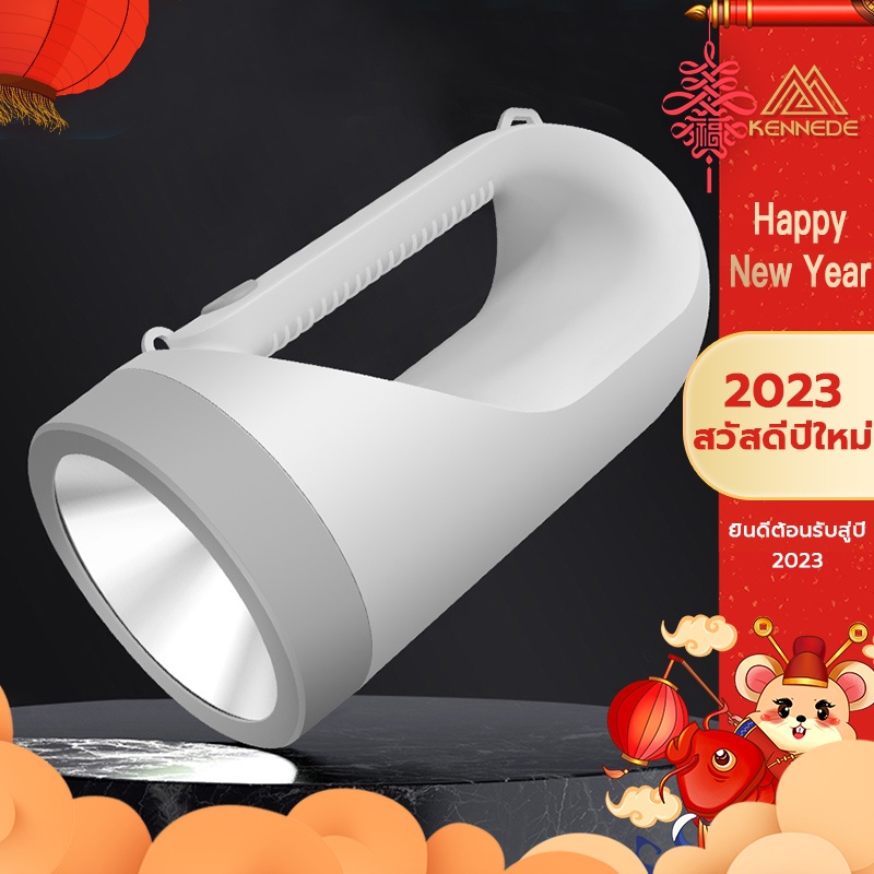 KENNEDE ไฟฉายแรงสูงLED 3600mAh ไฟฉายชาร์จ USB พกพาง่าย สําหรับกลางแจ้ง ...