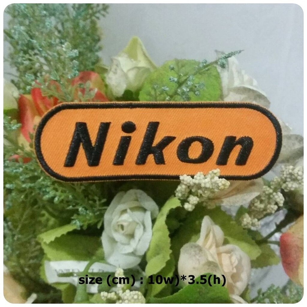 โลโก้ Nikon ตัวรีดติดเสื้อ อาร์มรีด อาร์มปัก ตกแต่งเสื้อผ้า หมวก ...