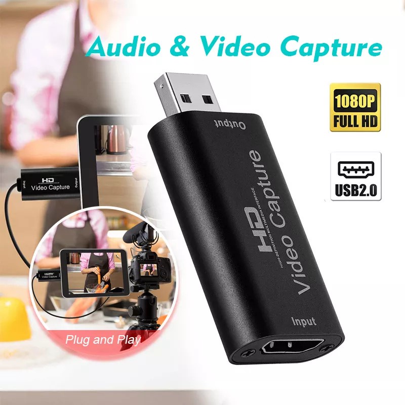 Mini Video Capture Card USB 2.0 HD1080Pสามารถบันทึกวิดีโอและเสียงจาก ...