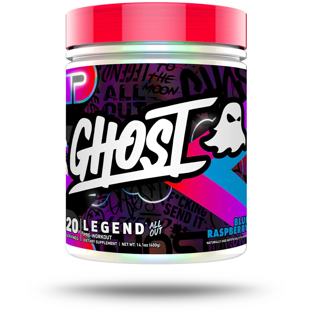 GHOST LEGEND ALL OUT X BLUE RASPBERRY (HIGH STIM LOADED PRE WORKOUT ...