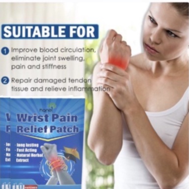 Wrist Pain Relief Patch แผ่นแปะสมุนไพรแก้ปวดข้อมืออักเสบช่วยคลายปวด ...