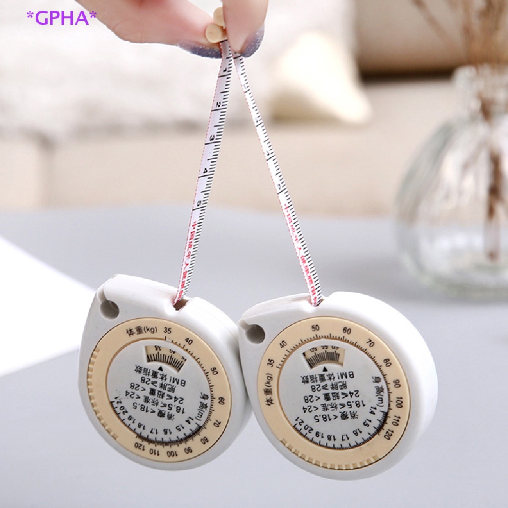 GPHA> BMI Health Tape Measure Retractable Mini Soft Ruler Body Clothes ...