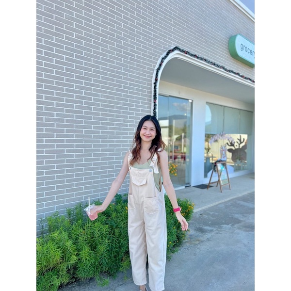 M441 - ใส่โค้ด DTKAVSU เหลือ 290฿‼️ เอี๊ยมทรงเกาหลีลูกฟูกขายาว | Shopee ...