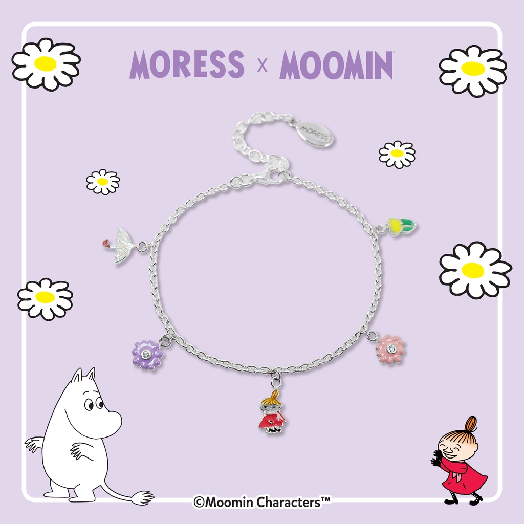 Moress Little My Silver Bracelet สร้อยข้อมือเงินแท้มูมิน | Shopee Thailand
