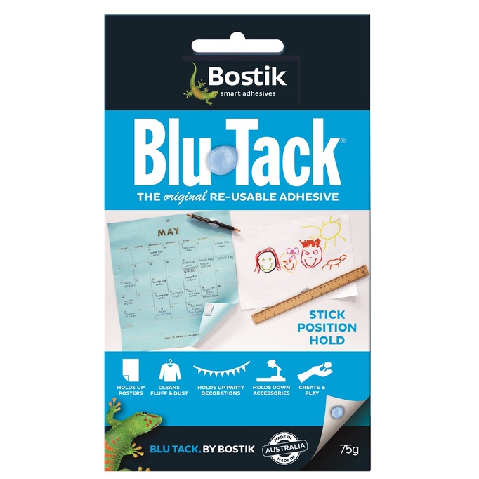 Blu tack กาวดินน้ำมัน Bostik Blutack (บลูแท็ค) 75 g ของแท้จากออสเตรเลีย ...