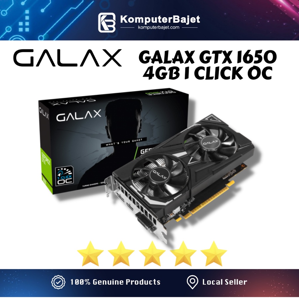 Galax GeForce GTX 1650 4GB DDR5 GPU GTX 1050 Ti GDDR5 กราฟิกการ์ด ...