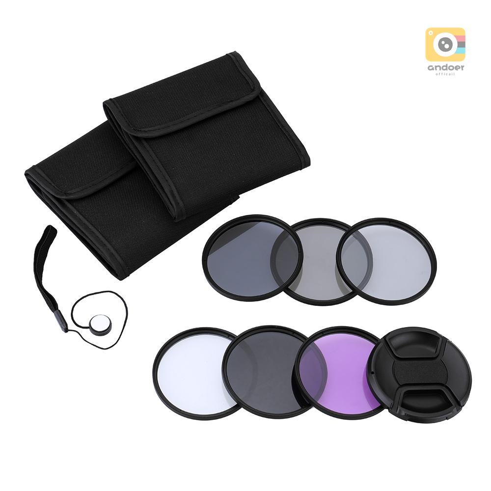 Andoer 52mm UV+CPL+FLD+ND(ND2 ND4 ND8) Photography Filter Kit Set Ultraviolet Circular ...