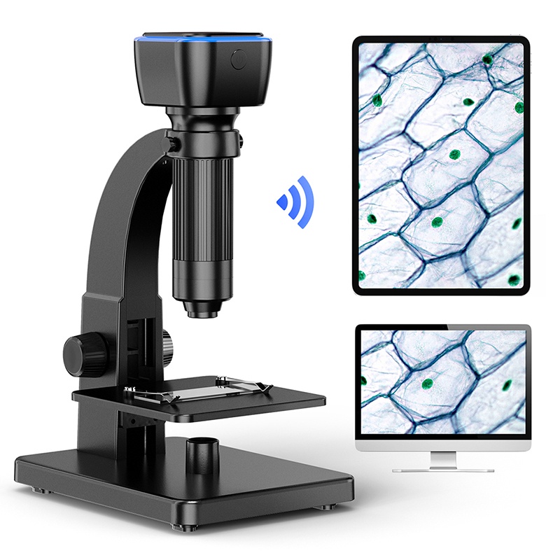 Dual Lens Wifi Digital Microscope 50-2000X Cell Microscope 5MP ...