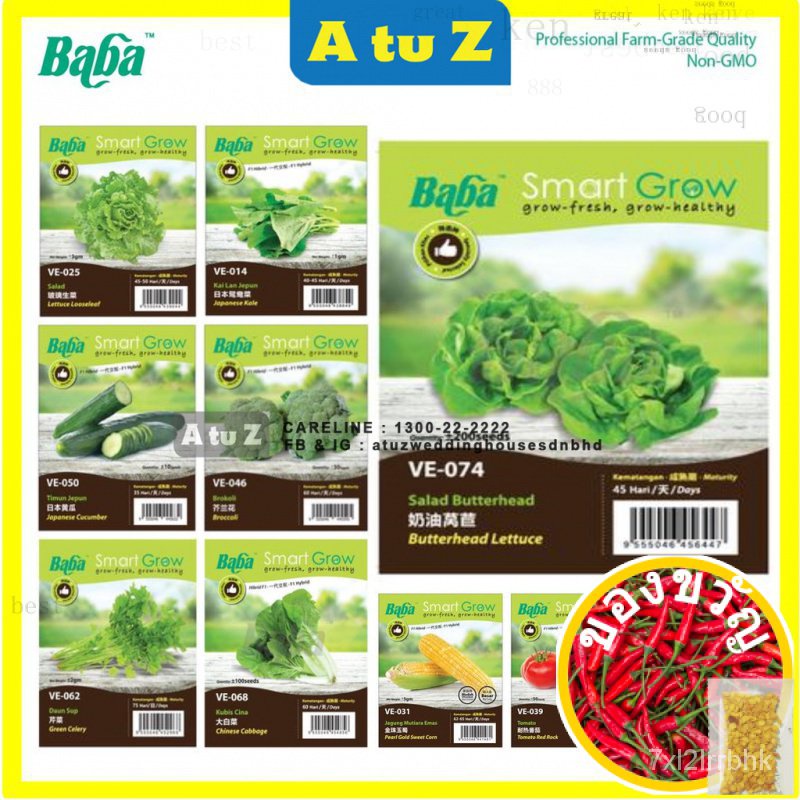 Atuz Baba Smart Grow SEED VE Series เมล็ดพันธุ์พืชผักเชอร์ Non-GM เนล ...