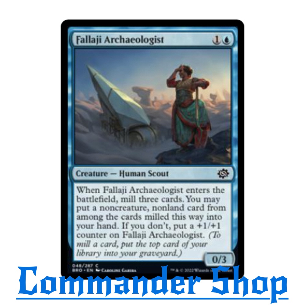 Fallaji Archaeologist (Creature - Human Scout) Blue Mv2 Pw0/Tn3 Mill ...