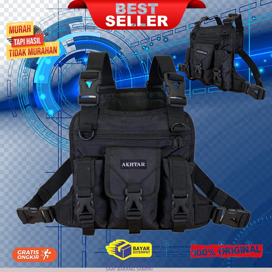 ใหม่ล่าสุด NR-59 POLICE BLACK TACTICAL ARMY VEST CHEST BAG | Shopee ...
