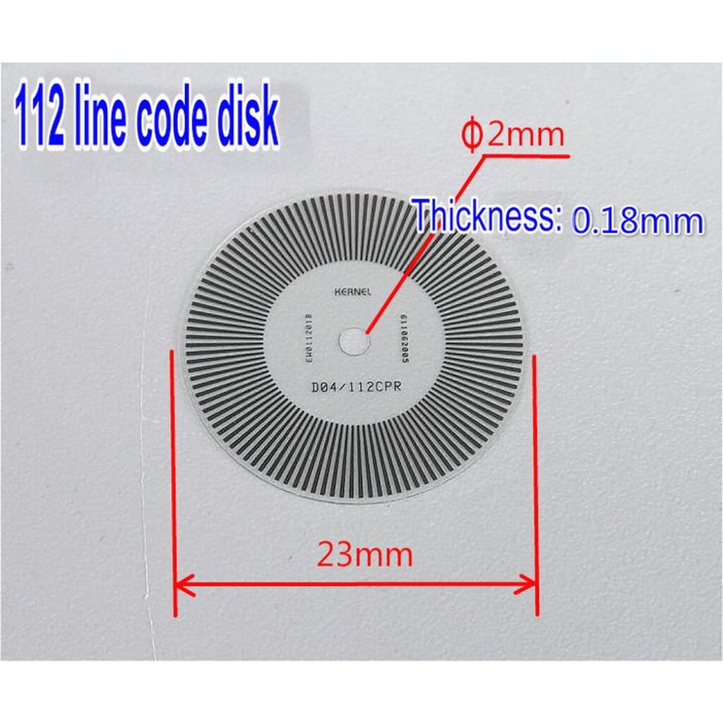 แผ่นจานนับรอบ Encoder ขนาด 112 grid speed code disk photoelectric ...