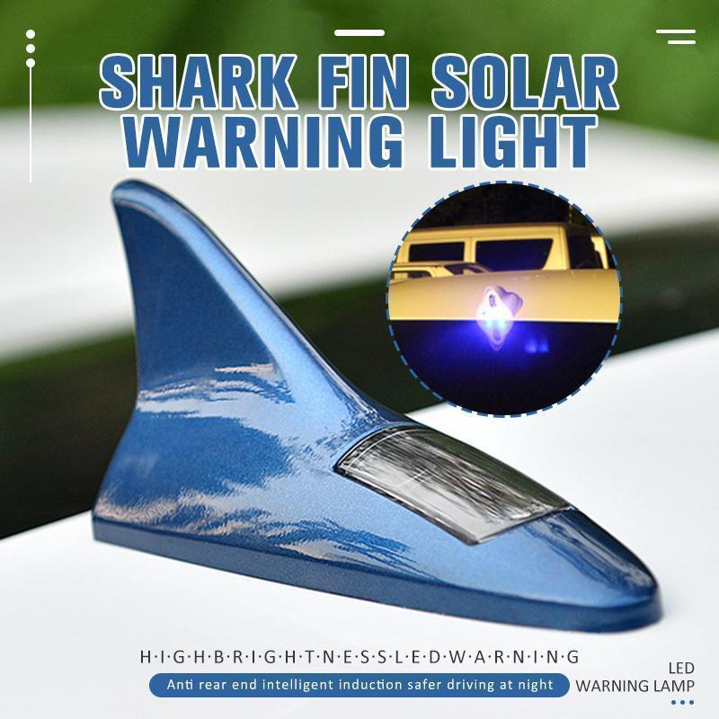 Solar Power Car Shark Fin Roof Antenna Led Flash Light Radio Shark Car ...