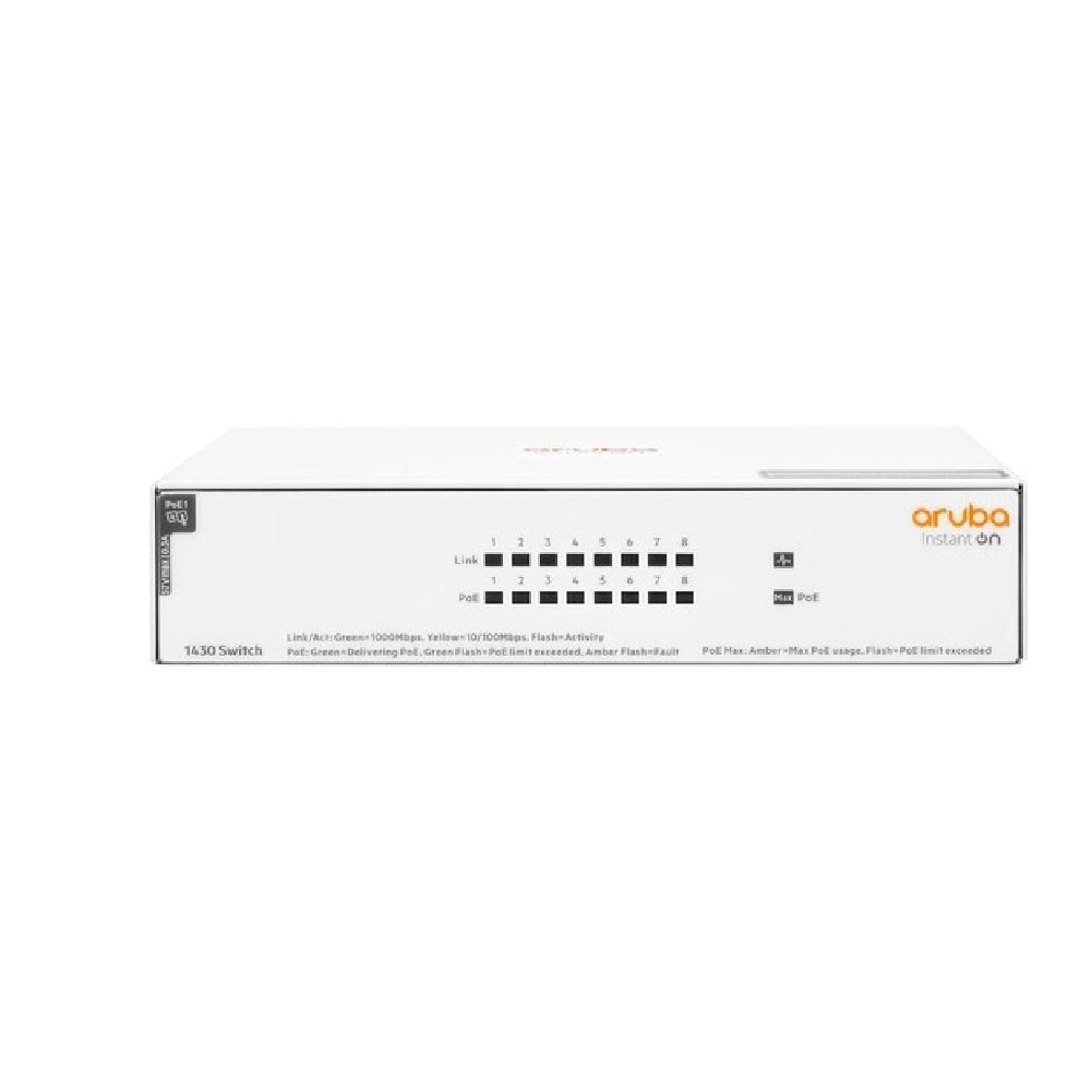 Aruba Instant On 1430 (R8R46A) 8G Class4 PoE 64W Switch (สวิตซ์ PoE ...