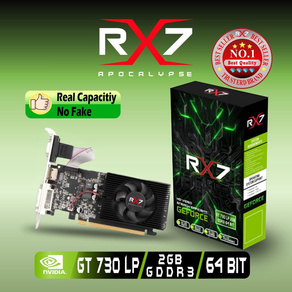 ความจุจริง Vga RX7 GT 730 LP 2GB DDR3 64 BIT | Shopee Thailand