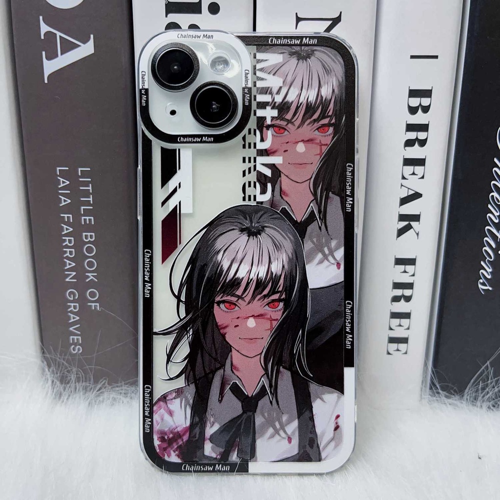 Chainsaw Man Phone case Power new Denji anime Mitaka Asa Transparent ...