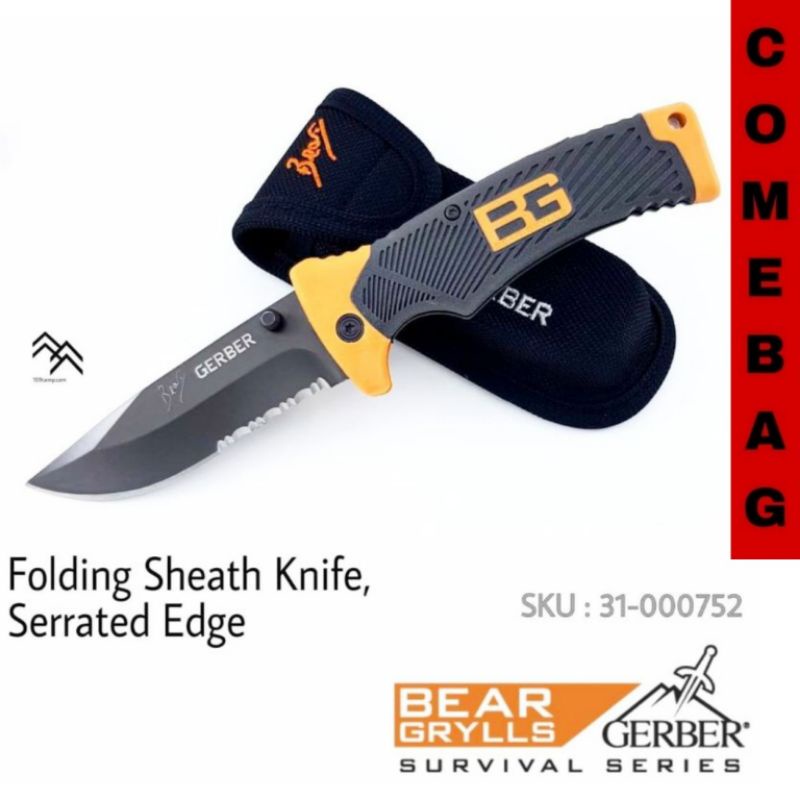 มีด GERBER BEAR GRYLLS แท้ รุ่น FOLDING SHEAT มีดเข้าป่าที่ถูกออกแบบโดย ...