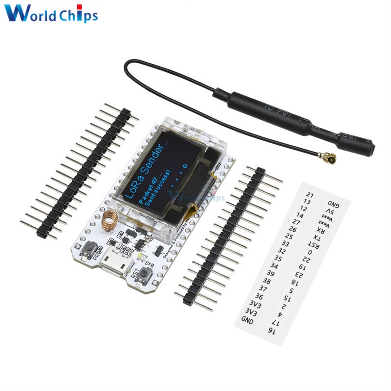 868MHz-915MHz SX1276 ESP32 LoRa 0.96 Inch Blue OLED Display Bluetooth WIFI Lora Kit 32 Module ...