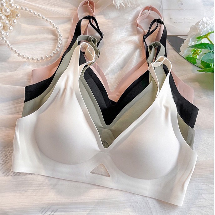 ชุดชั้นใน B-064 เสื้อในผู้หญิง ระบายอากาสได้ดี มีฟงน้ำ ไร้โครง สายปรับได้ ตะขอปรับได้4ระดับ ...