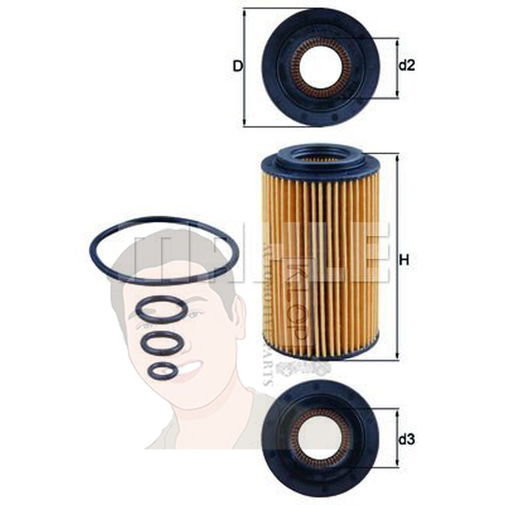 OX 153-7D กรองน้ำมันเครื่อง BENZ M112 M272 / W202 W204 W211 W212 C219 ...