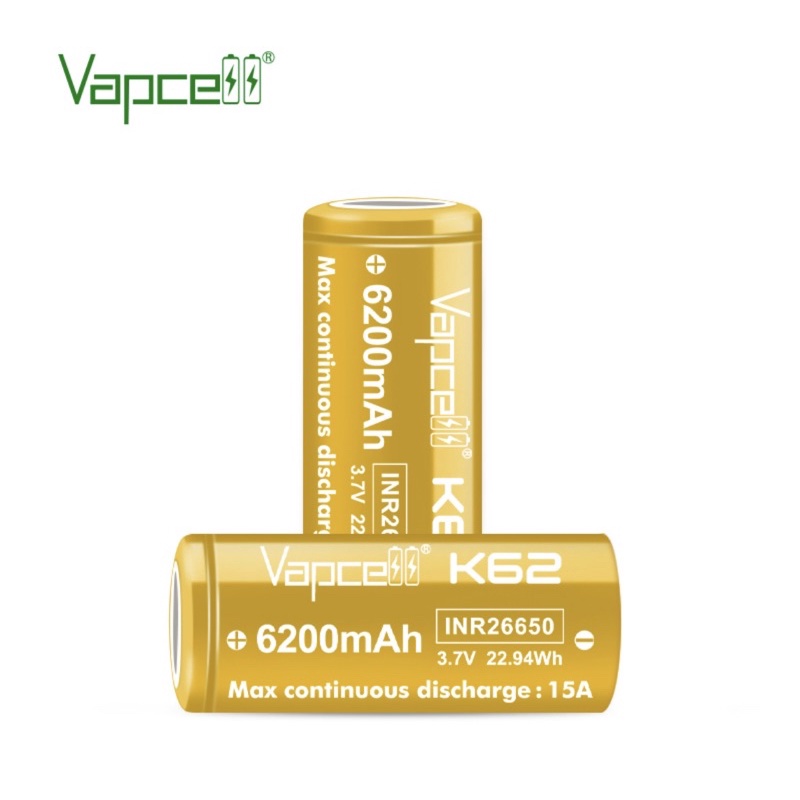 ถ่านชาร์จVapcell INR26650 K62 6200mAh ของแท้ เช็คโค๊ตได้ | Shopee Thailand