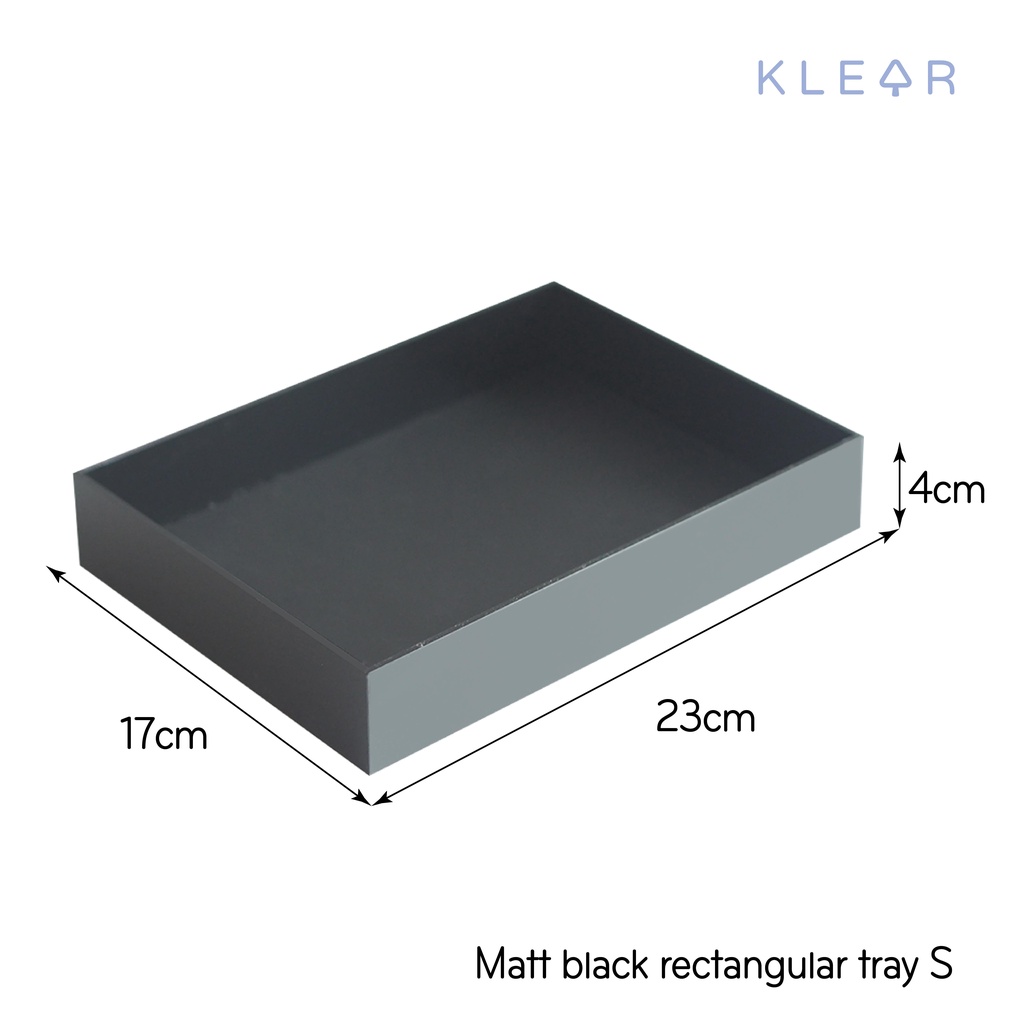 KlearObject Matt black rectangular Tray (S) ถาดใส่ของ ถาดใส่อุปกรณ์ | Shopee Thailand