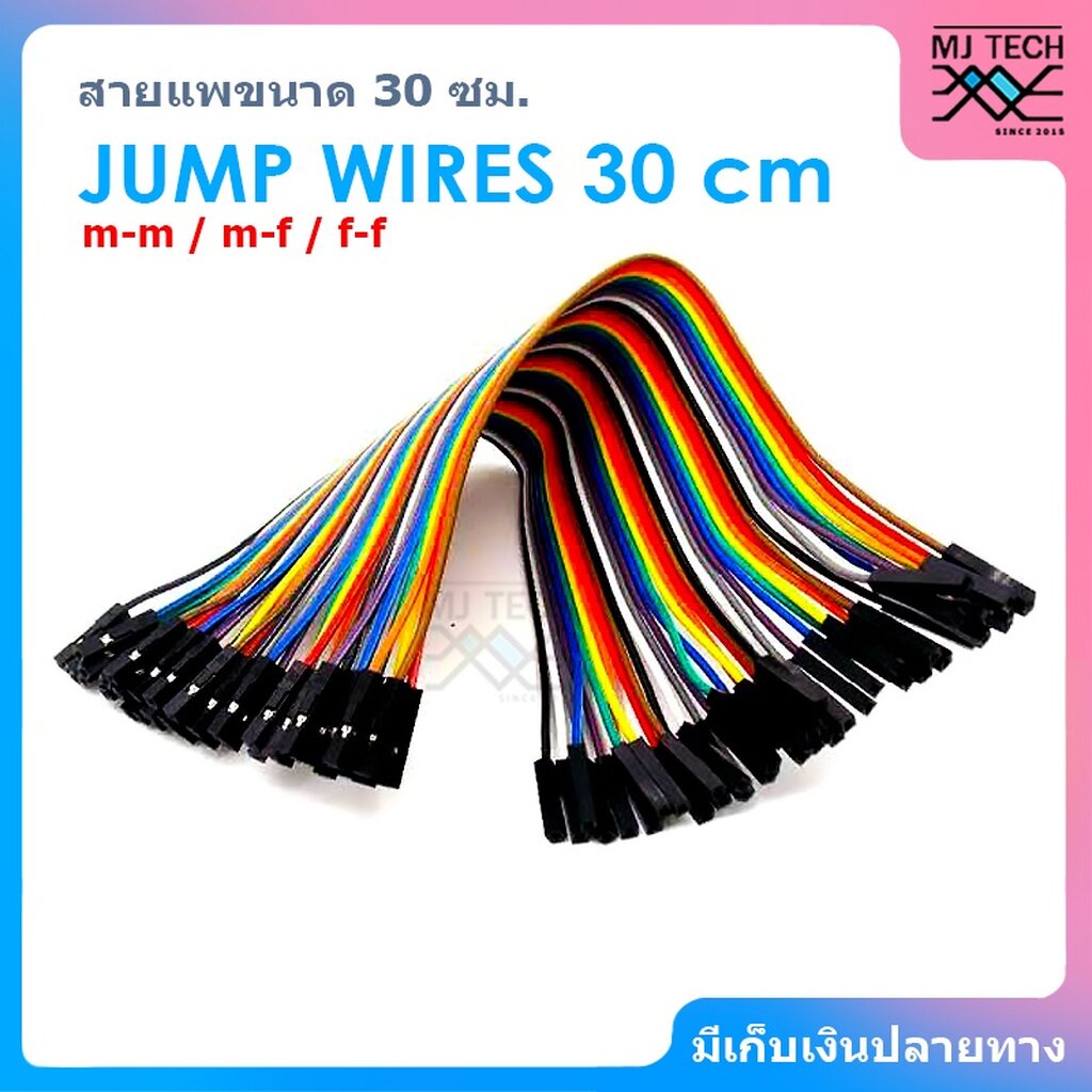 JUMP WIRES สายแพ ขนาด 30 cm ผู้-ผู้ / ผู้-เมีย / เมีย-เมีย | Shopee ...