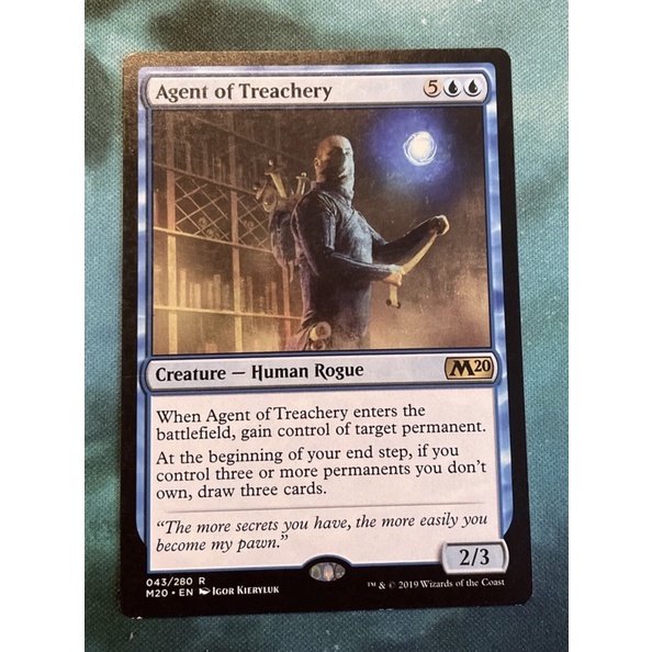 การ์ด MTG Agent of Treachery Blue EDH Magic the gathering รุ่น M20 สภาพ ...