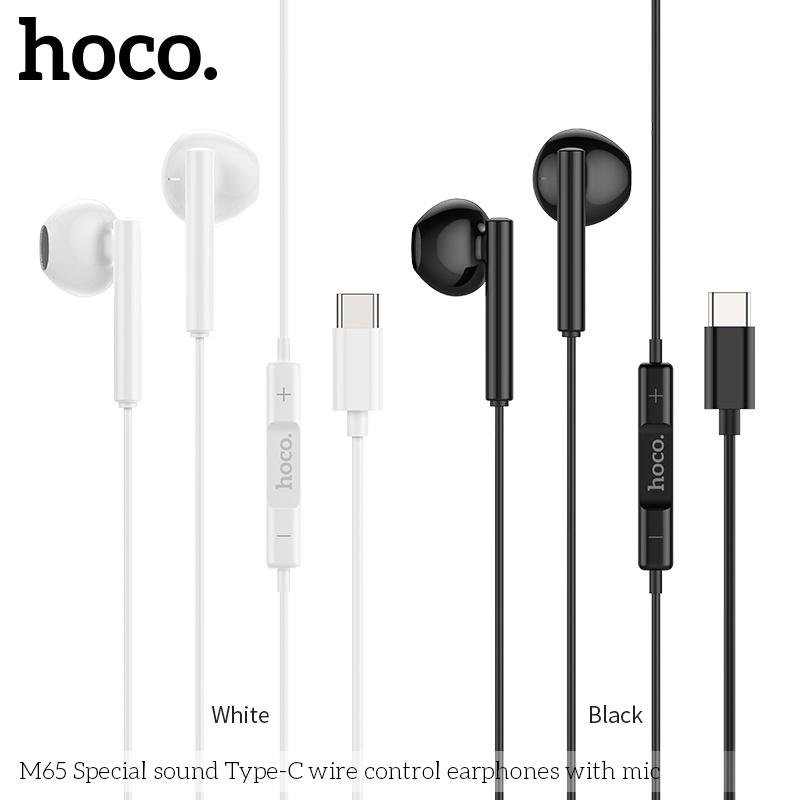 HOCO M65 หูฟัง Type-C ไมค์ในตัว มีปุ่มคอนโทรล รับสายได้ รองรับ Android ...