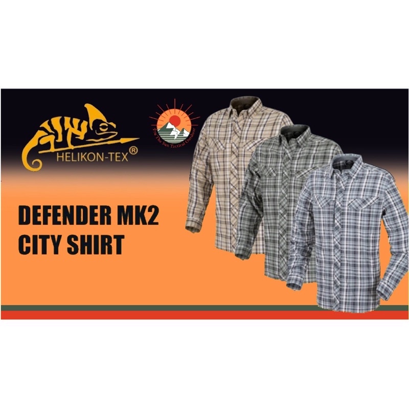 DEFENDER MK2 CITY SHIRT® สี STONE-PLAID | Shopee Thailand