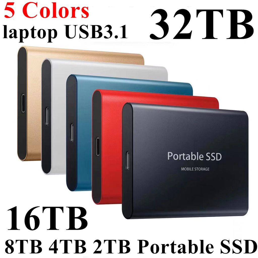ฮาร์ดไดรฟ์ภายนอก HDD SSD 8TB 16TB 32TB USB3.0 4TB 2TB แบบพกพา | Shopee ...
