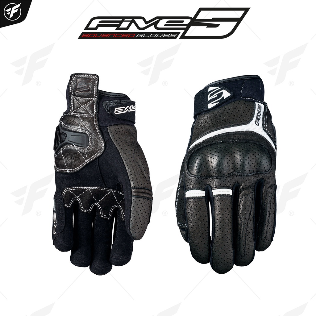 ถุงมือสำหรับขับขี่มอเตอร์ไซค์/ถุงมือการ์ด FIVE ADVANCED GLOVES RS2 BLACK/WHITE | Shopee Thailand