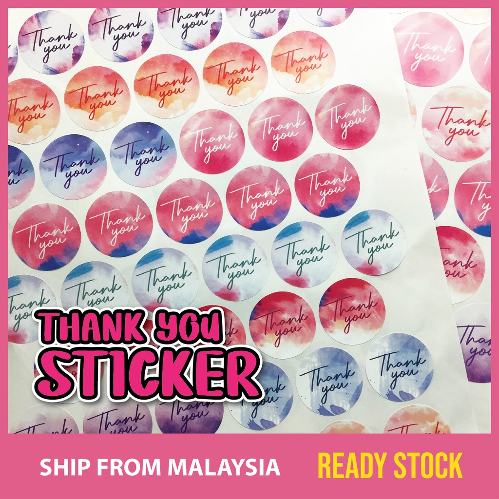 สติ๊กเกอร์ขอบคุณ / สติ๊กเกอร์ฉลากซีล Terima Kasih/ TQ Sticker | Shopee ...