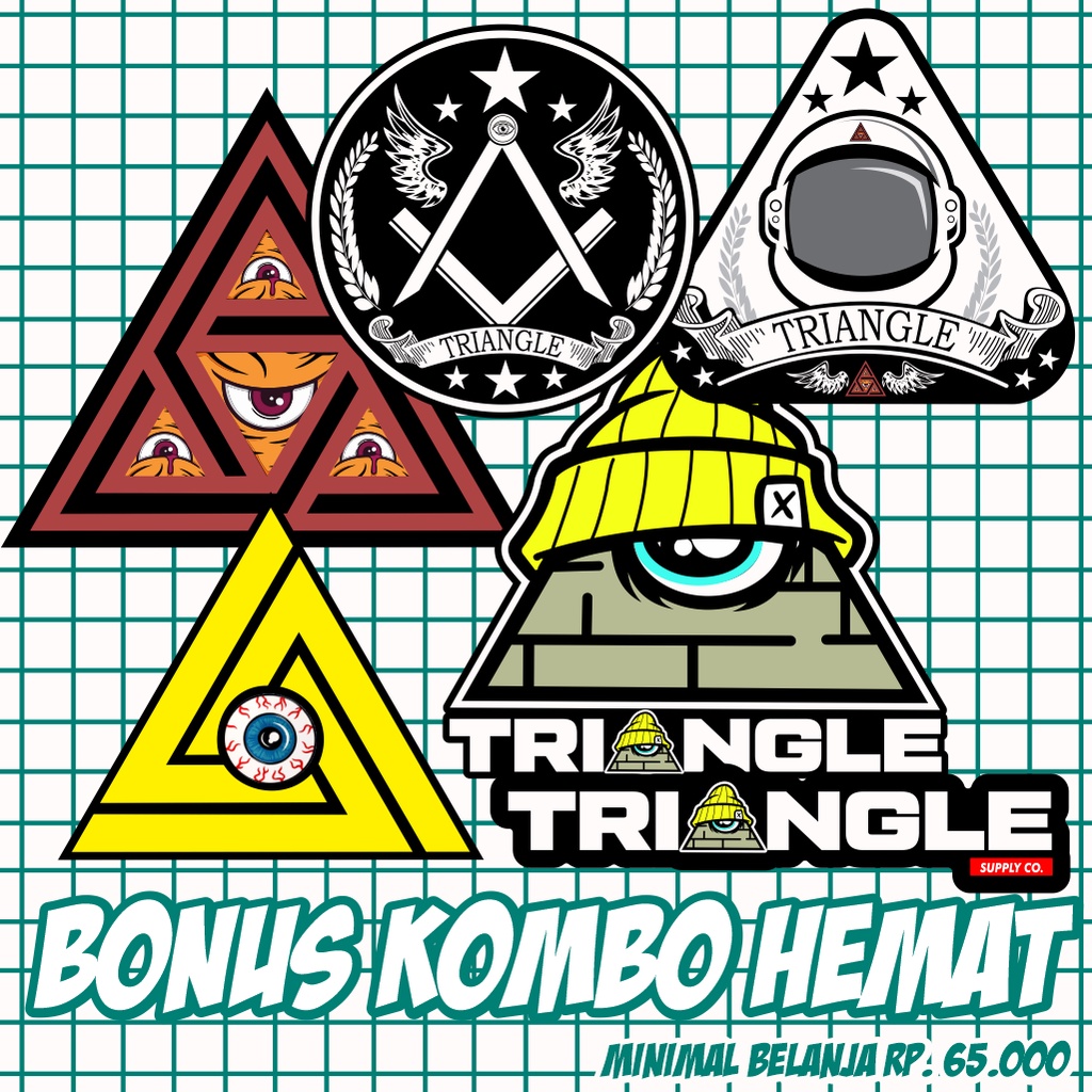 TRIANGLE STICKER PACK TRIANGLE SUPPLY CO. โลโก้สติ๊กเกอร์แล็ปท็อปสุดเท่ | Shopee Thailand