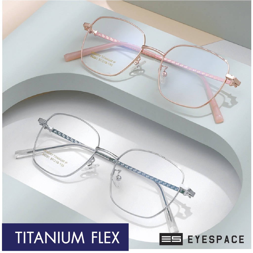 EYESPACE กรอบแว่น Titanium ตัดเลนส์ตามค่าสายตา FT021 | Shopee Thailand