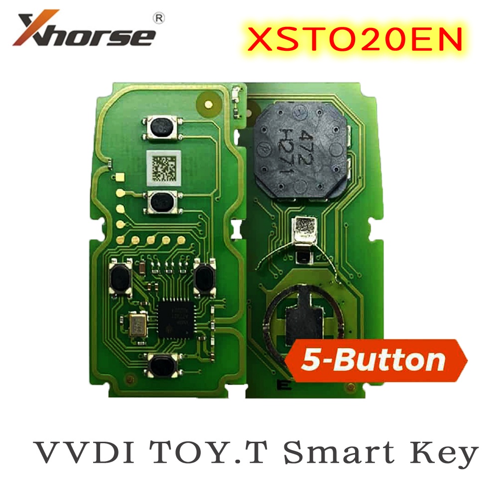 XHORSE VVDI XM Smart Key PCB XSTO20EN FENT.T 5 Button Universal Smart ...