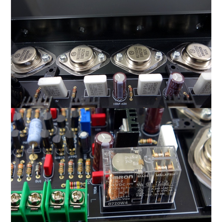 P1000 hifi power amplifier board/kit with heatsink angle aluminum ...