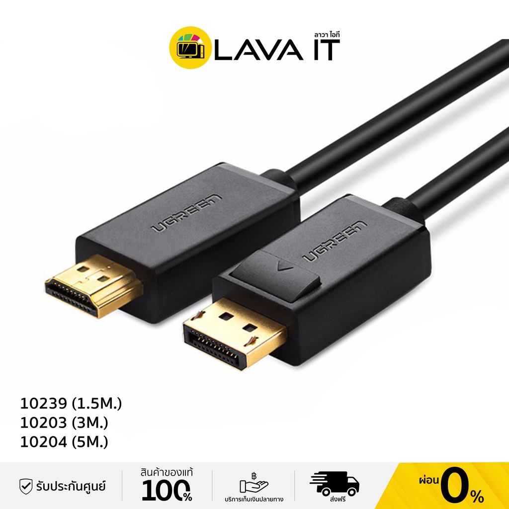 UGREEN DisplayPort male to HDMI male Cable / สายแปลงสัญญาณภาพ (รับ ...