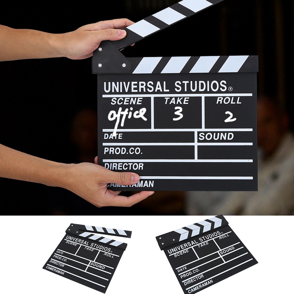 Nice photo Wooden Director Scene Clapperboard TV Movie Clapper Board ...